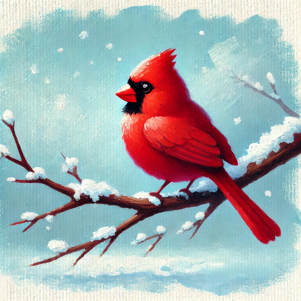Cardinal in the Snow- Acrylic Painting Class - 1/18/2025 - Junction ...